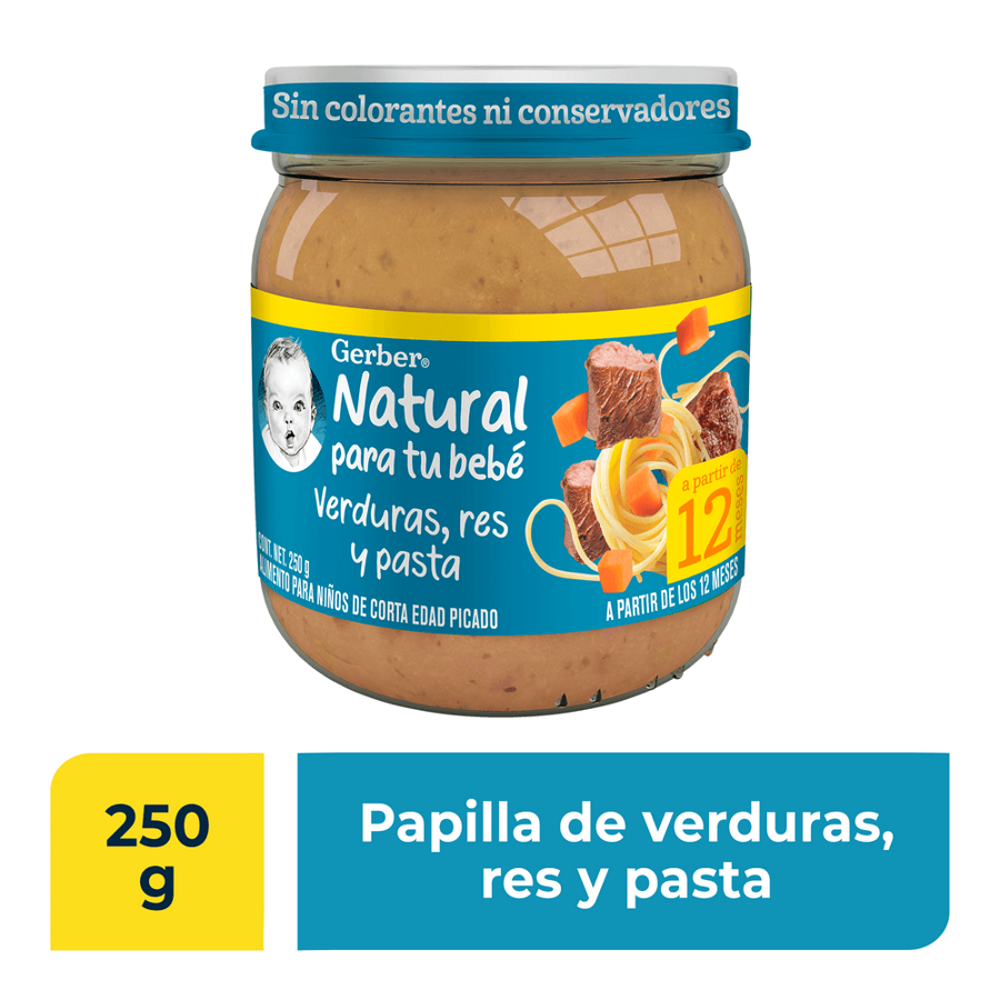Gerber® Papilla Res, verduras y pasta | Nestlé FamilyNes