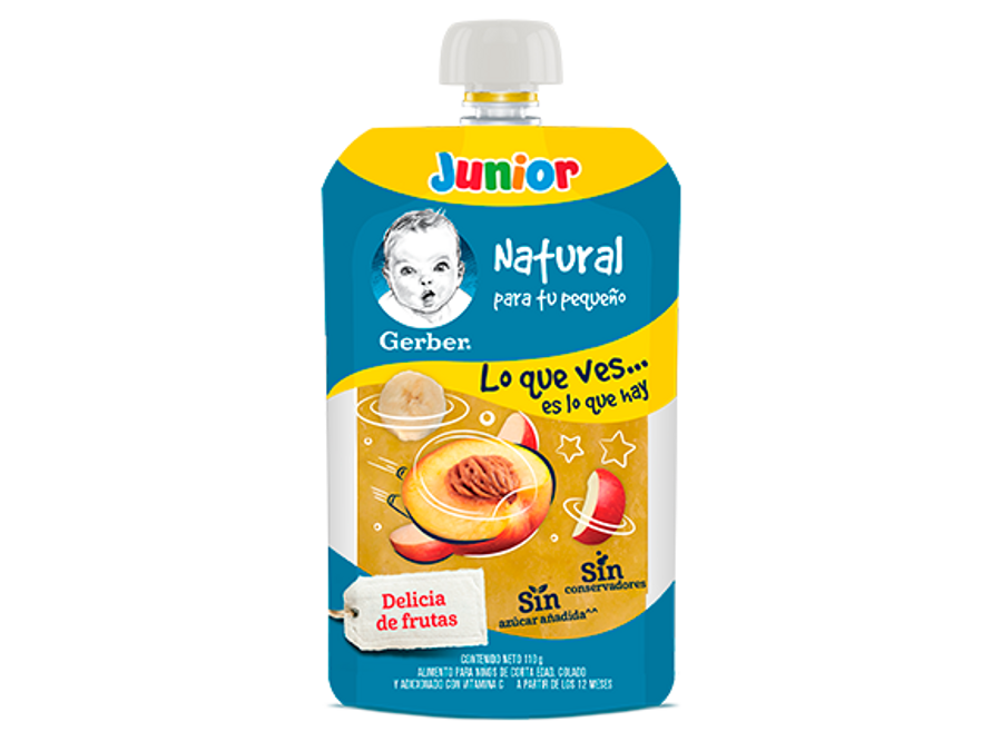 Gerber® Junior Delicia de Frutas Pouch 110g | Nestlé FamilyNes