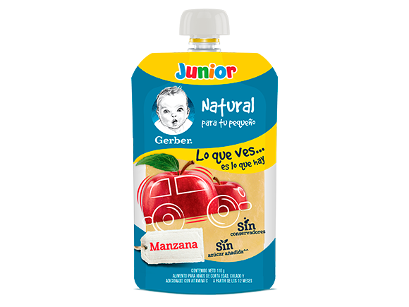 Gerber® Junior Pouch Manzana 110g | Nestlé FamilyNes